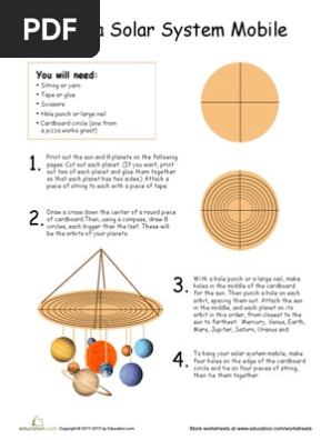 Solar System Mobile Cutouts Printable