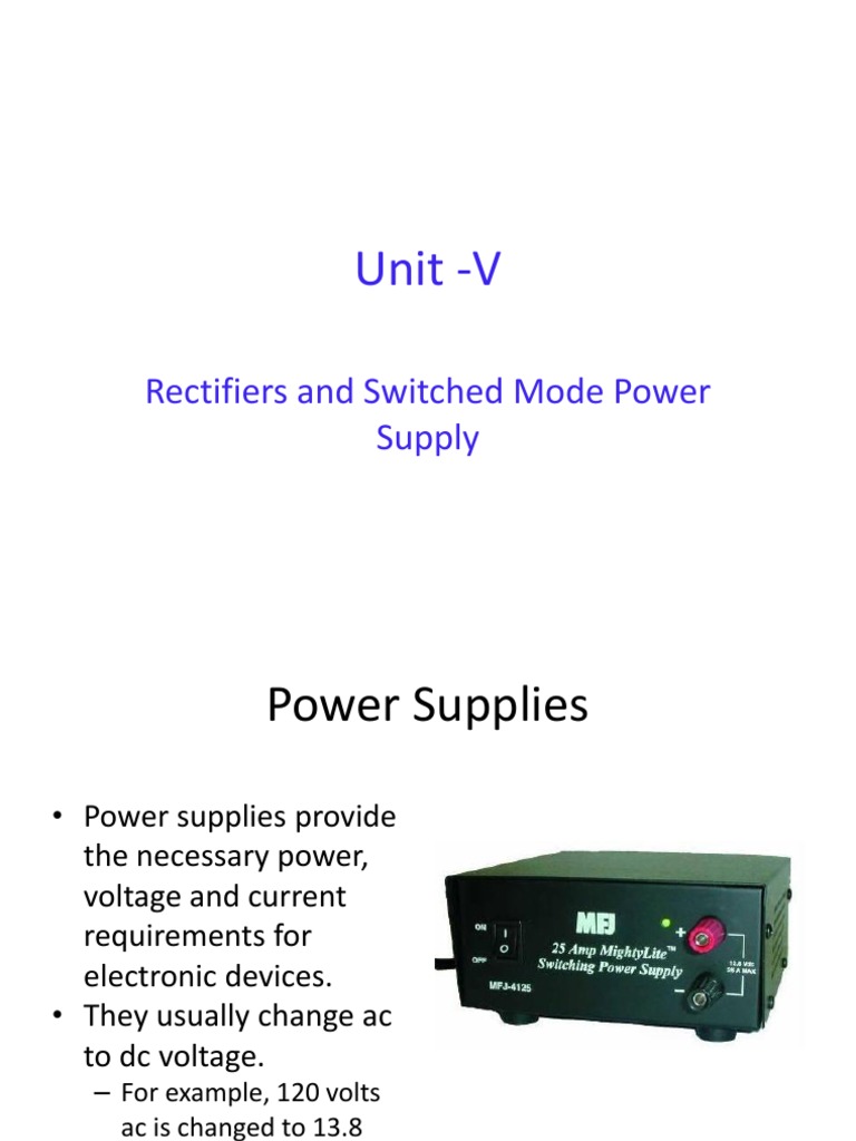 Rectifier and SMPS | PDF | Rectifier | Power Supply