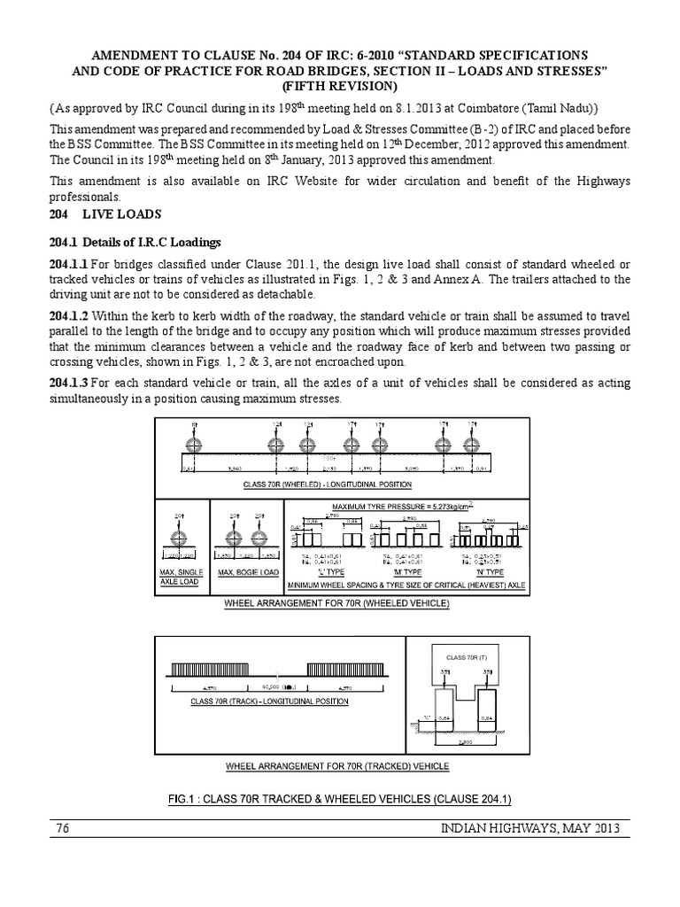 IRC 70R | Lane | Highway