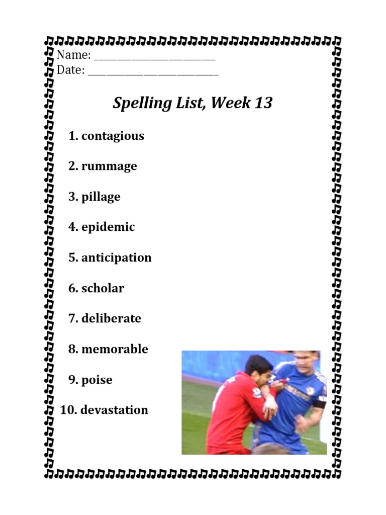 Week 13 Spelling List for Students | PDF | Science & Mathematics