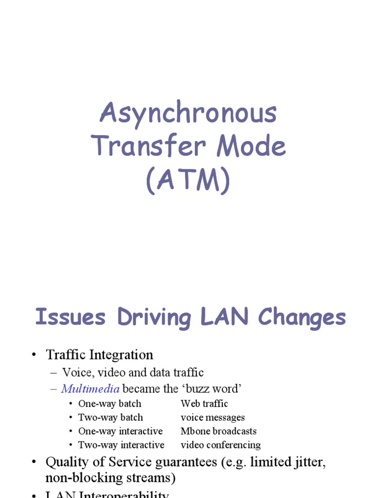 Asynchronous Asynchronous Transfer Mode Transfer Mode Atm Atm Pdf Asynchronous Transfer