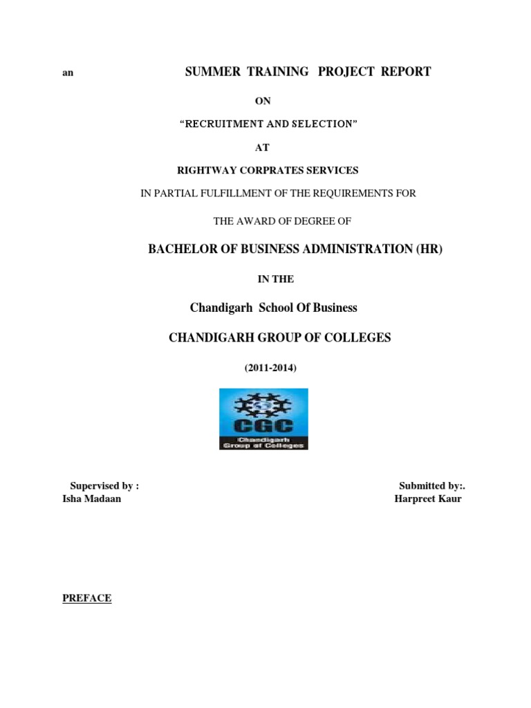 Project On Recruitment &selection | PDF | Recruitment | Employment