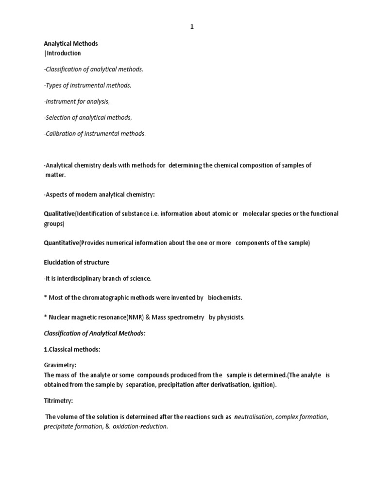 Analytical Methods | PDF | Analytical Chemistry | Absorption Spectroscopy