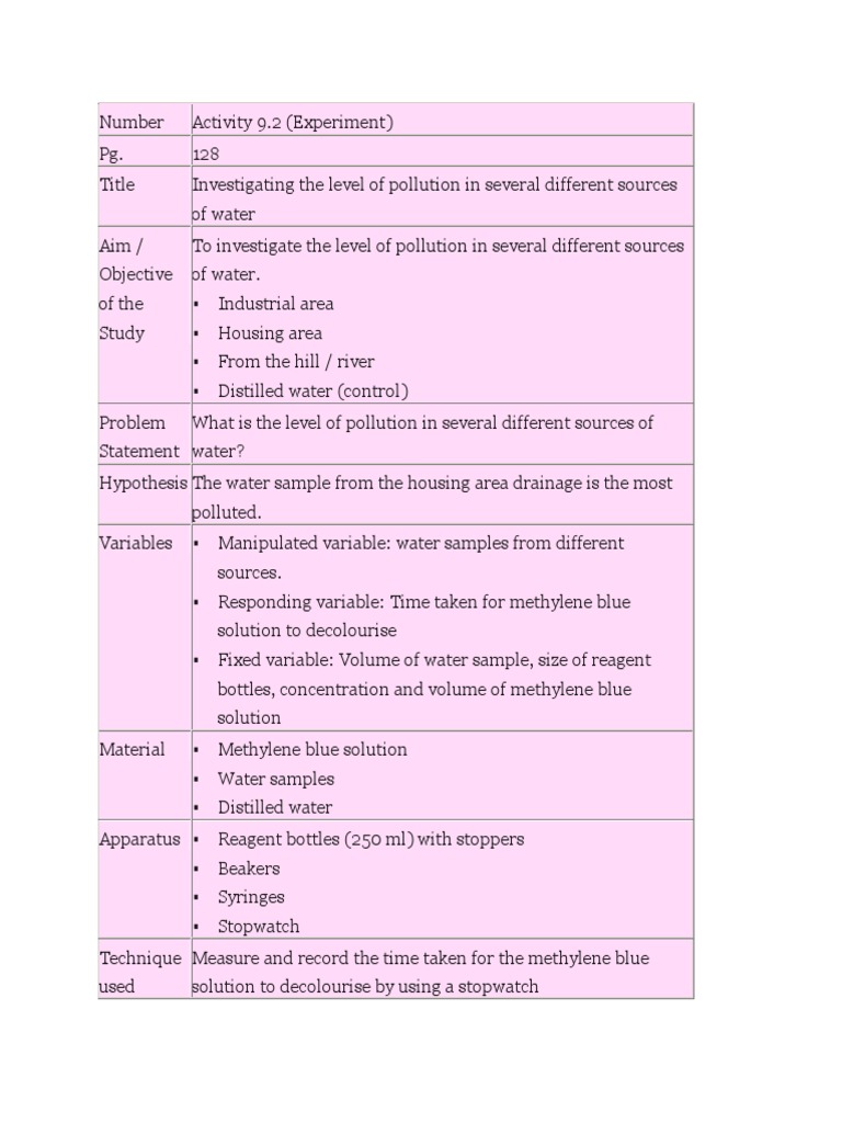 Bod Experiment Report | PDF