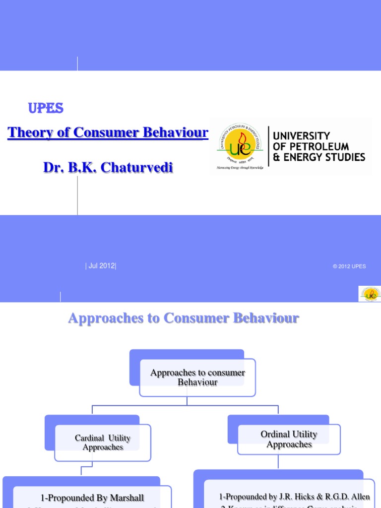 Theory of Consumer Behaviour | PDF | Utility | Economic Equilibrium
