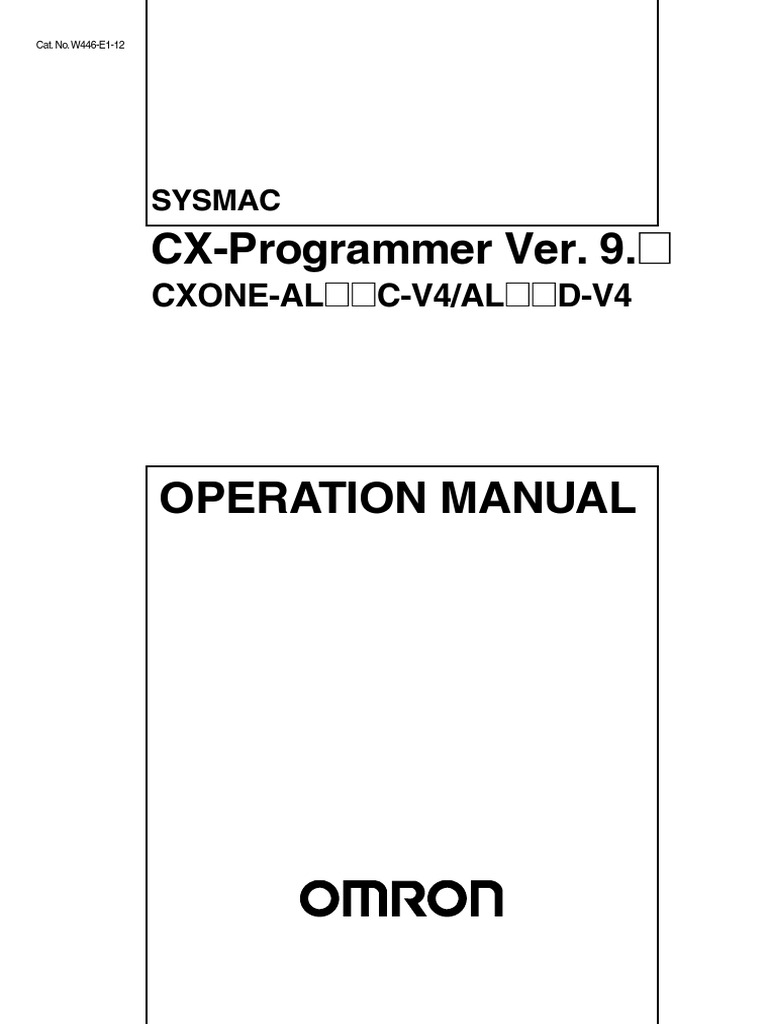 W446-E1-12 CX-Programmer V9 Operation Manual | PDF | Programmable Logic ...