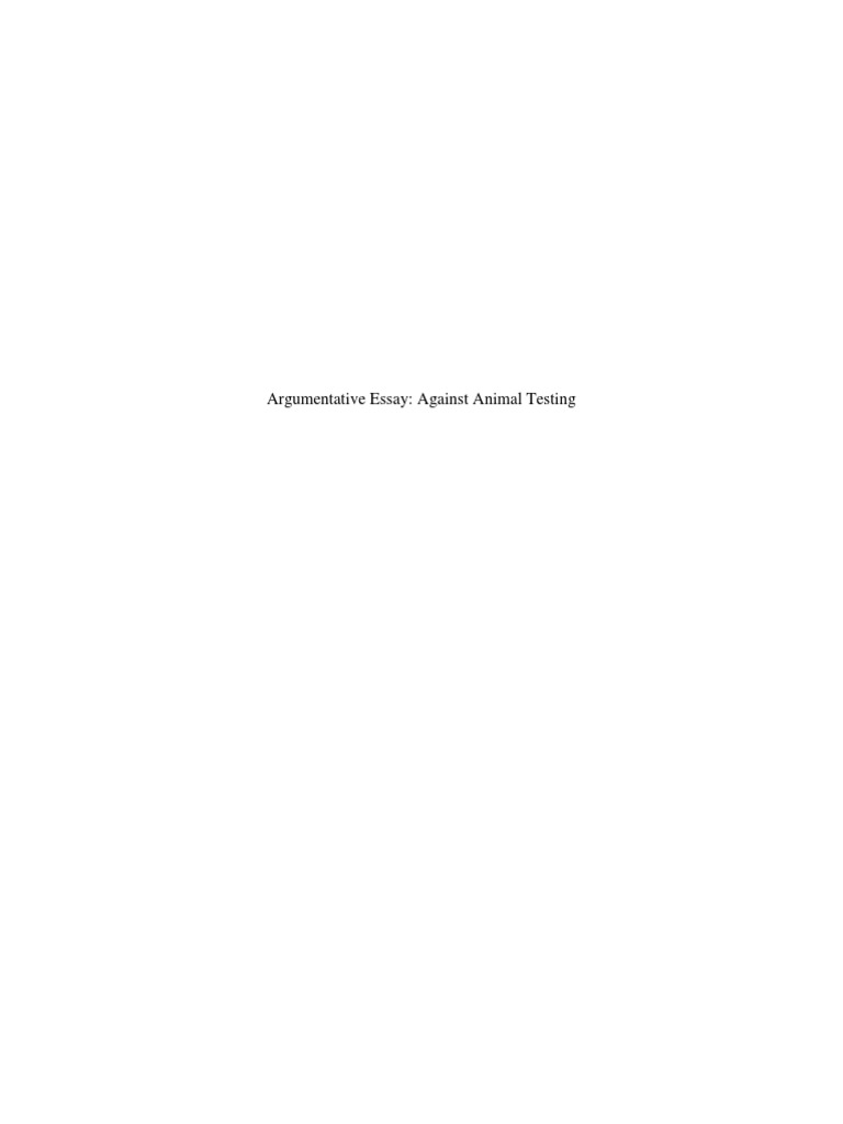 Argumentative Essay Final | PDF | Animal Testing | Pharmaceutical Drug