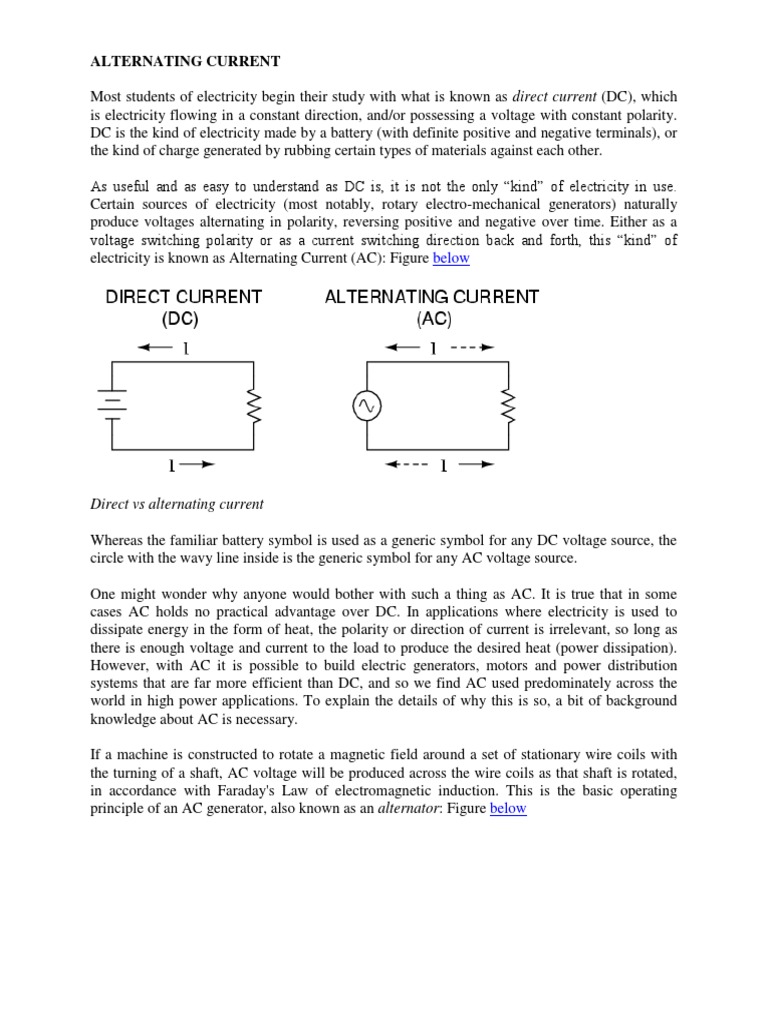 Understanding Alternating Current (AC) | PDF | Direct Current | Series ...