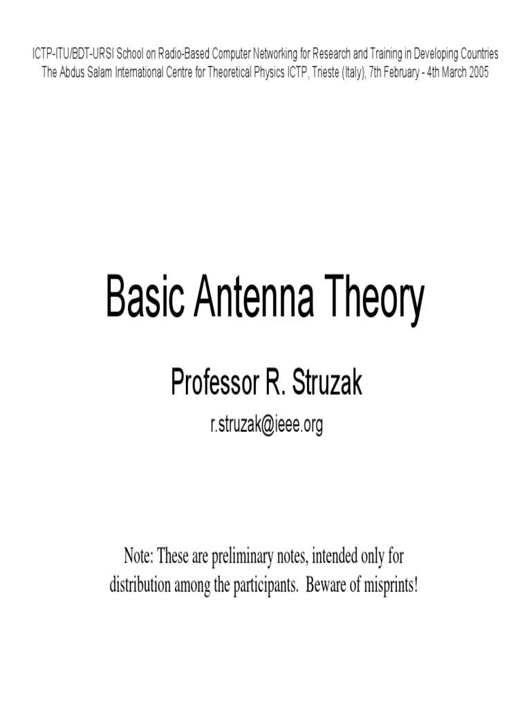Basic Antenna Theory Overview | PDF