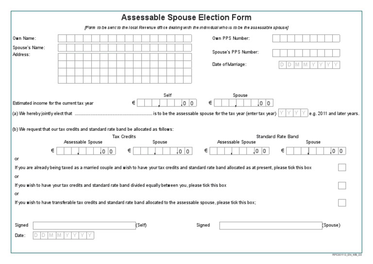 Assessable Spouse Election Form | PDF