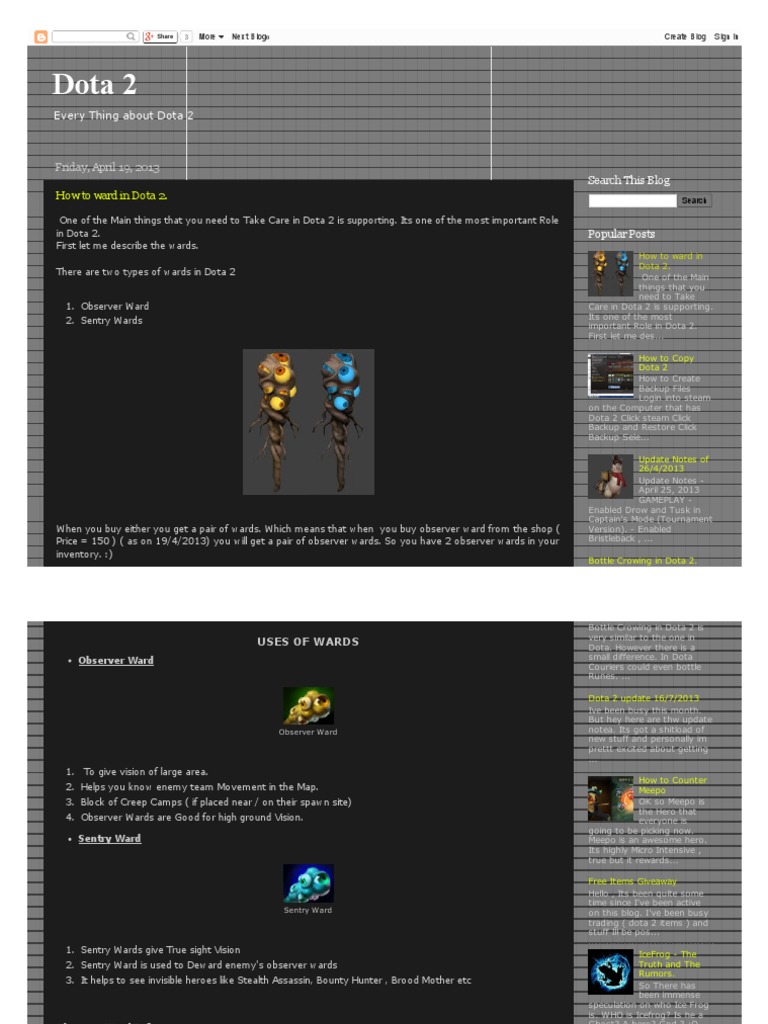 Observer Ward Stock in Dota 2 | PDF | Video Games | Leisure