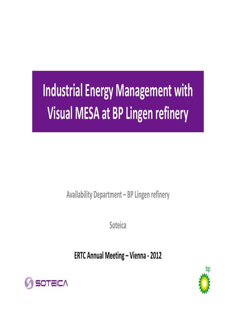 BP Lingen Refinery Energy Optimization | PDF | Oil Refinery | Steam