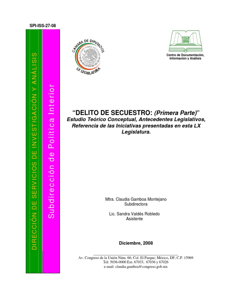 Delito de Secuestro PDF | PDF | Secuestro | Delito