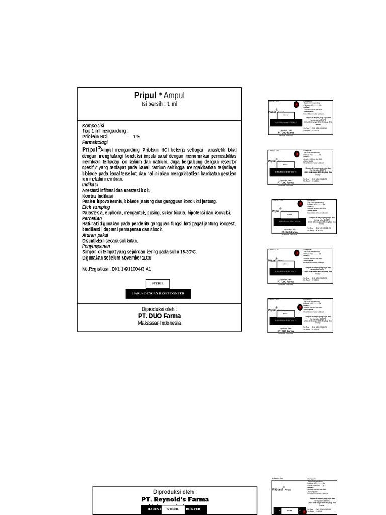 Etiket Brosur Ampul | PDF