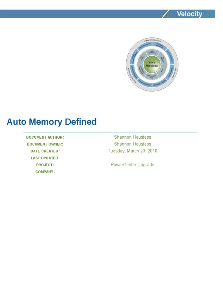 Auto Memory Defined | PDF | Data Management | Digital Technology