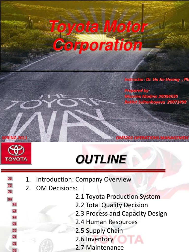 Toyota Operation+Management Spring11 | Toyota | Tire