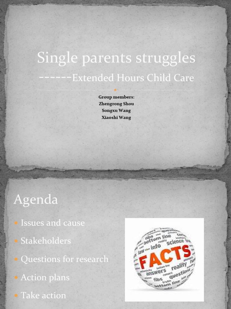 Single Parents Struggles - : Extended Hours Child Care | PDF | Day Care ...