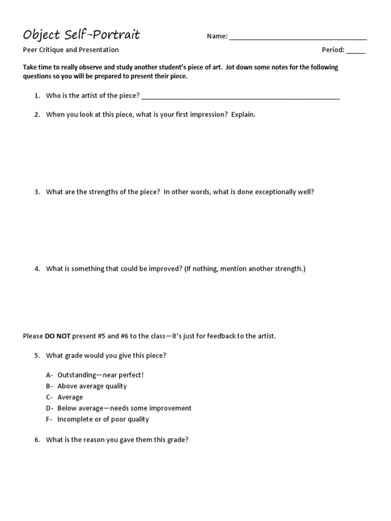 Peer Critique | PDF