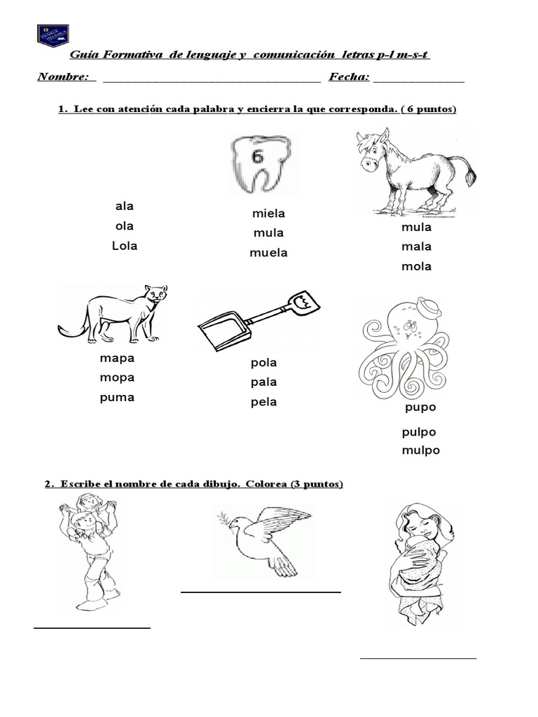 1 - Letras M L P S T. | PDF