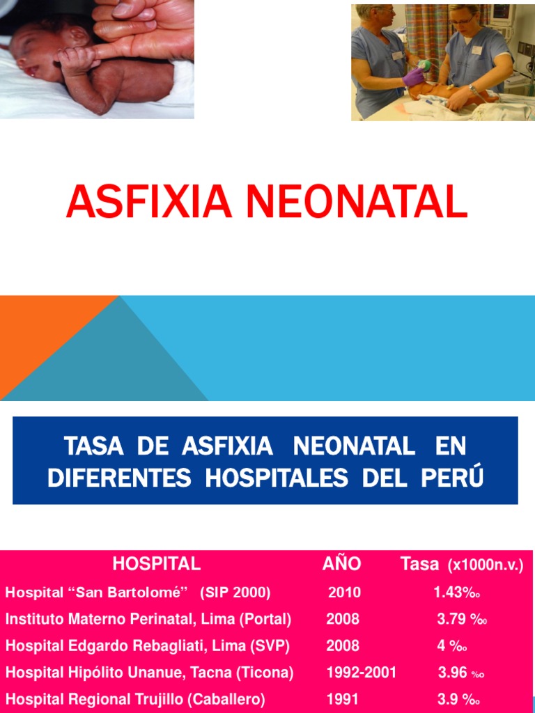Tasa de Asfixia Neonatal en Hospitales Peruanos | PDF | Reanimación ...