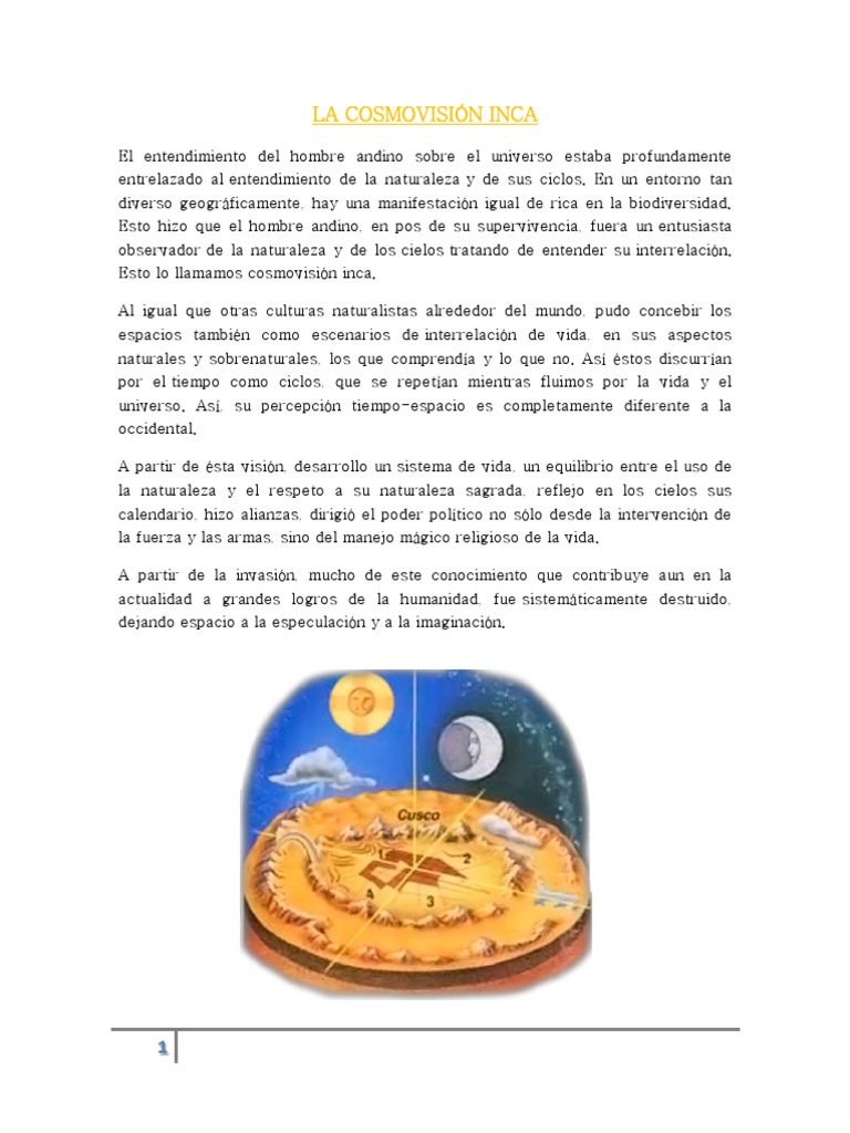 La Cosmovisión Inca | PDF | Imperio Inca | Religión y creencia