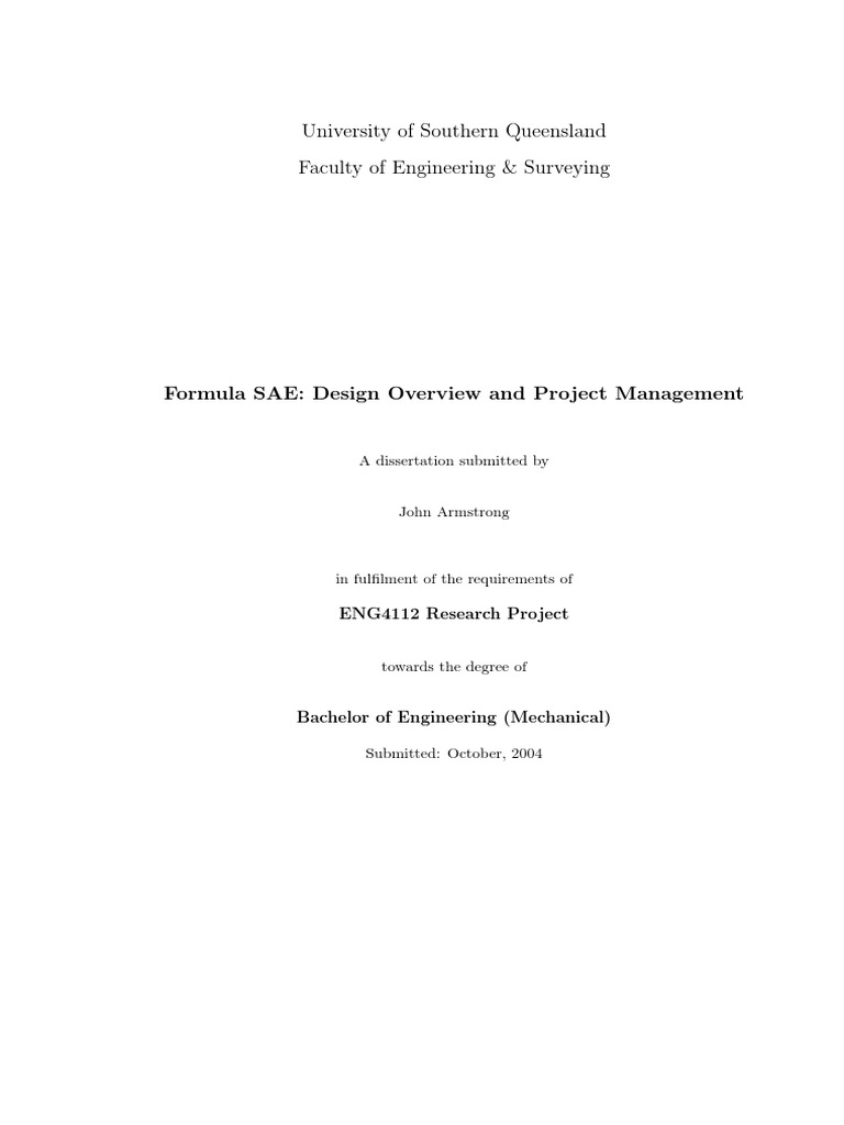 Formula SAE - Design Overview and Project Management | PDF | Project ...