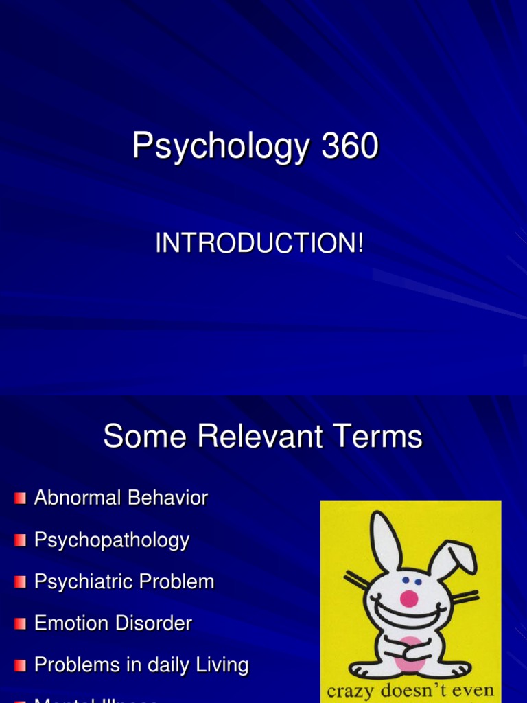 Abnormal Psychology Lecture 1 Introduction | PDF | Psychiatry ...