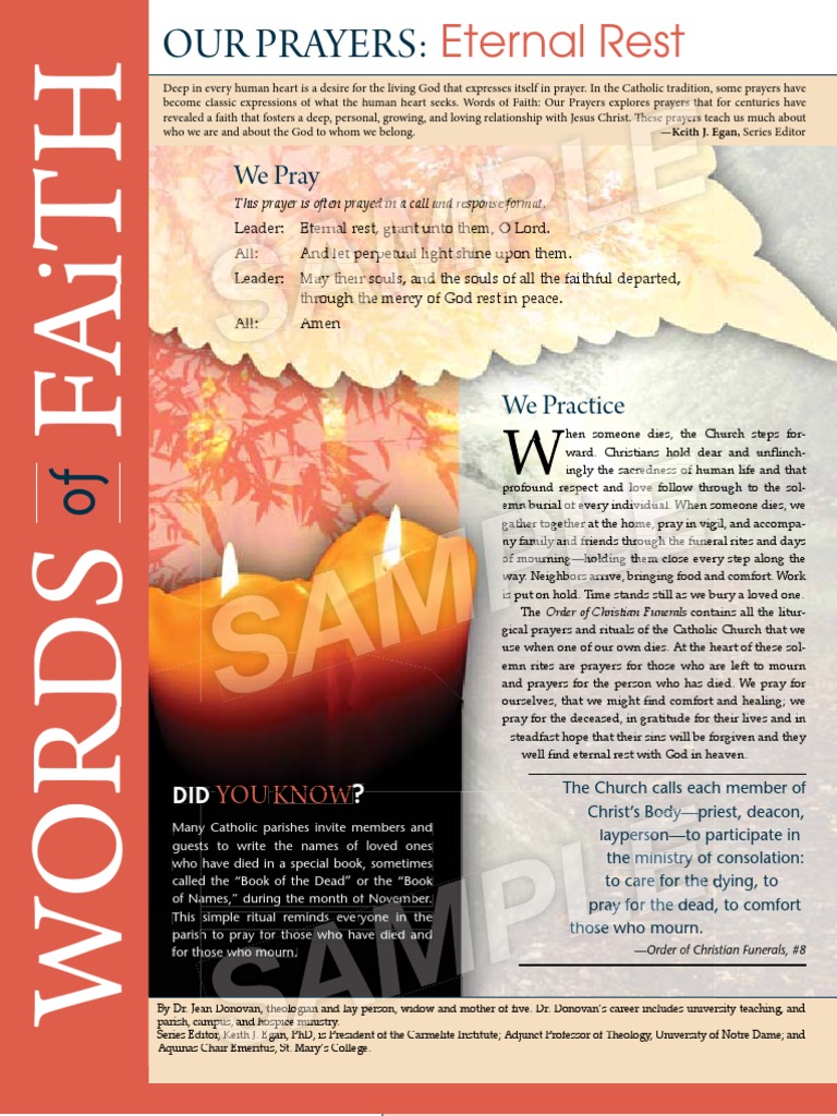 Eternal Rest Sample | Prayer | Saint