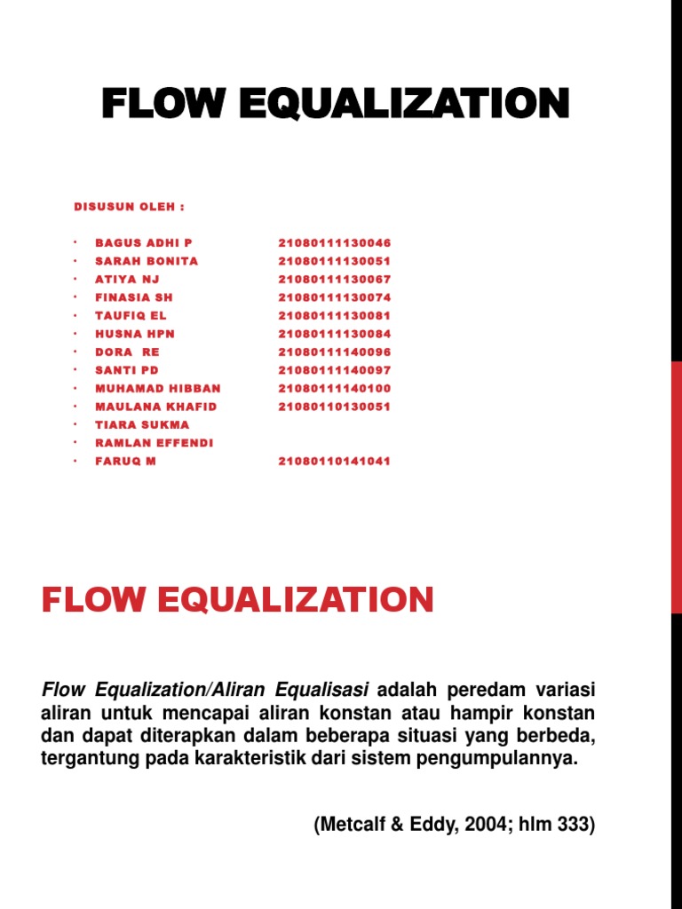 Flow Equalization | PDF | Sains & Matematika