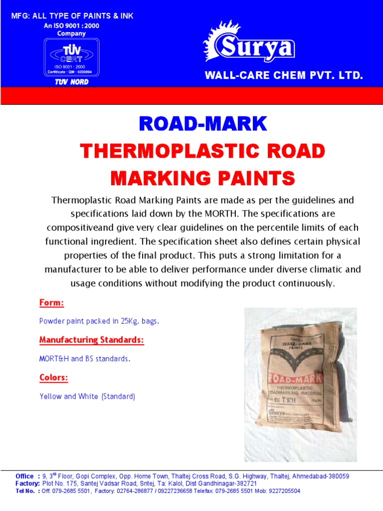 Thermoplastic Road Marking | PDF
