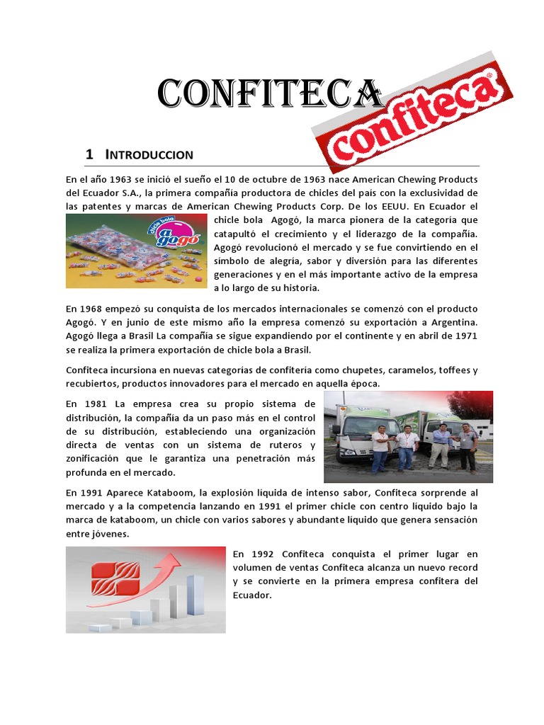 Historia y Productos de Confiteca | PDF | Ecuador | Colombia