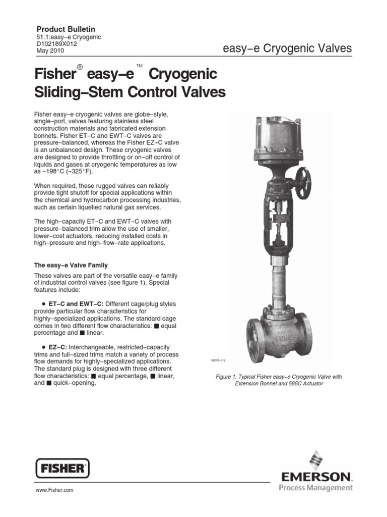 EZ Fisher Data Sheet | Valve | Mechanical Engineering