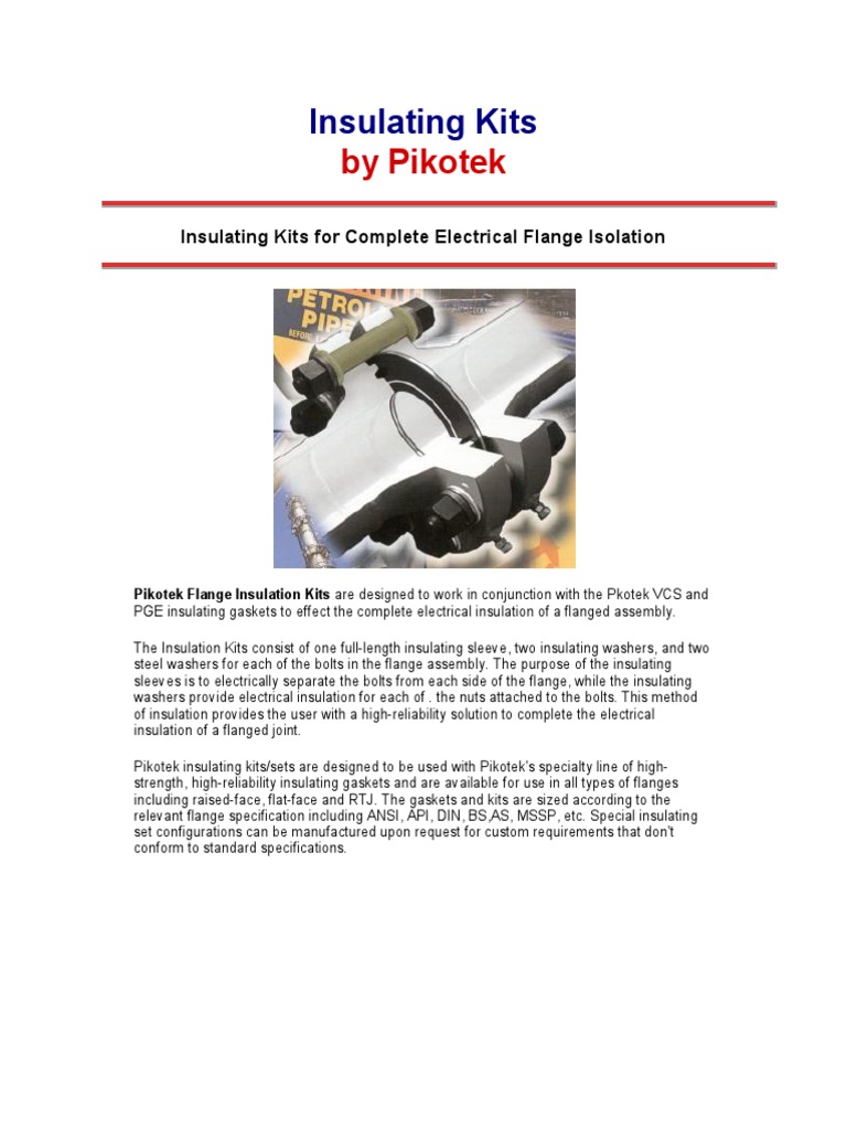 Insulating Kits | Download Free PDF | Insulator (Electricity) | Washer ...