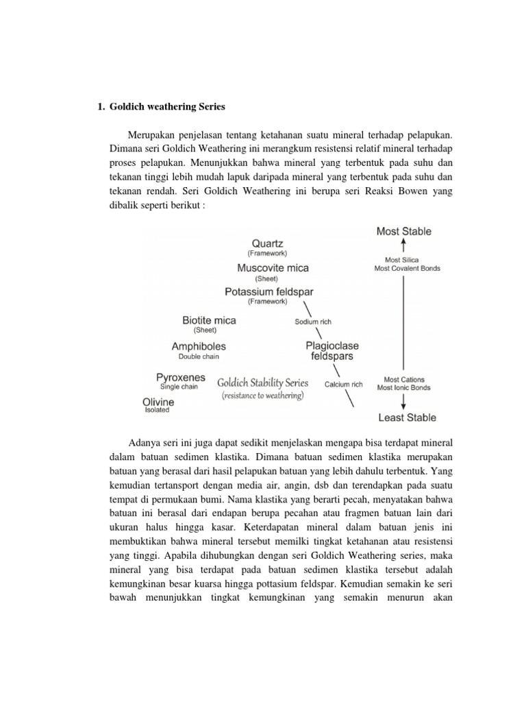 Goldich Weathering Series | PDF