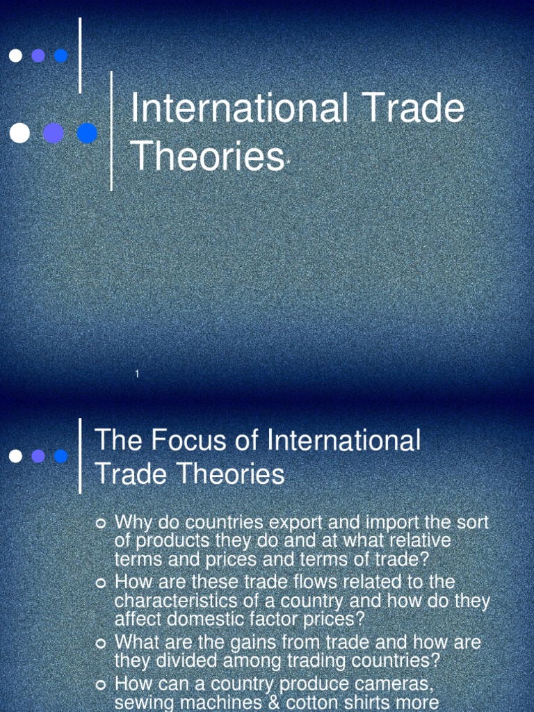 International Trade Theories | Comparative Advantage | Trade