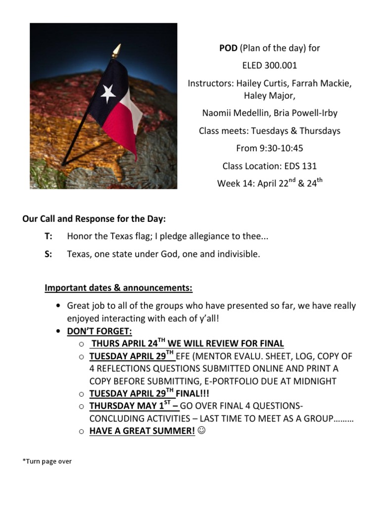 Pod - Texas History | PDF