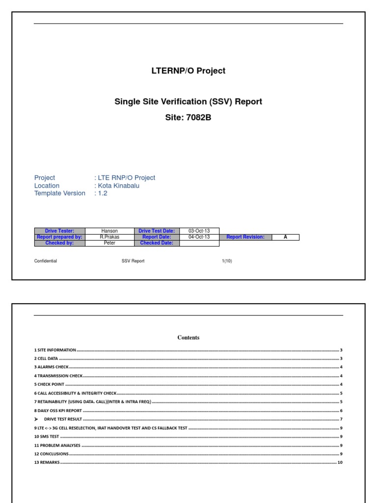 Single Site Verification Report SSV 7082B | PDF | Telecommunications ...