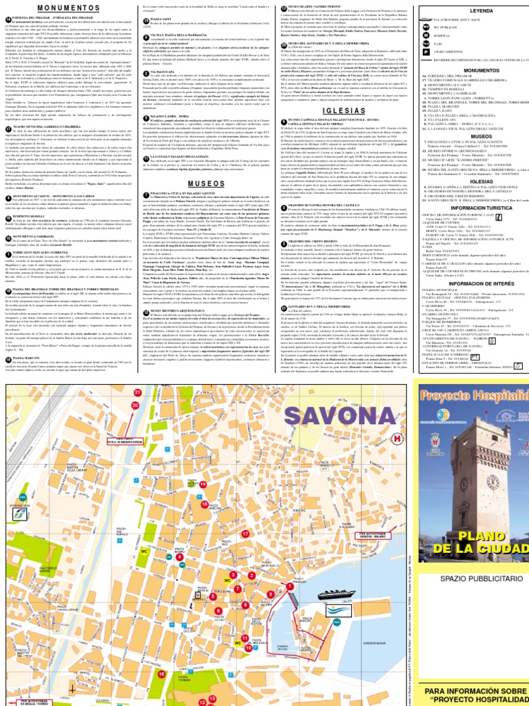 Mapa Turistico de Savona... | PDF | Palacio | Artes (general)