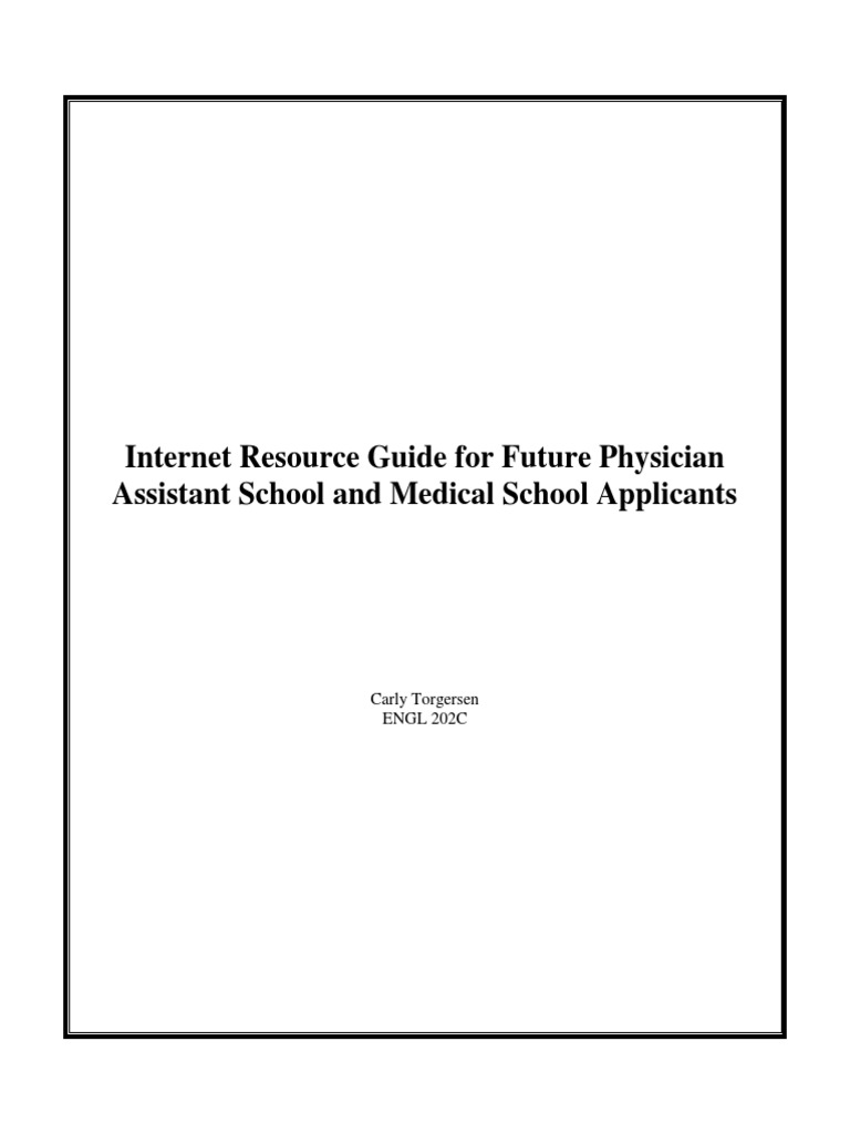 Engl 202c-Internet Resource Guide | PDF | Pub Med | Medical School