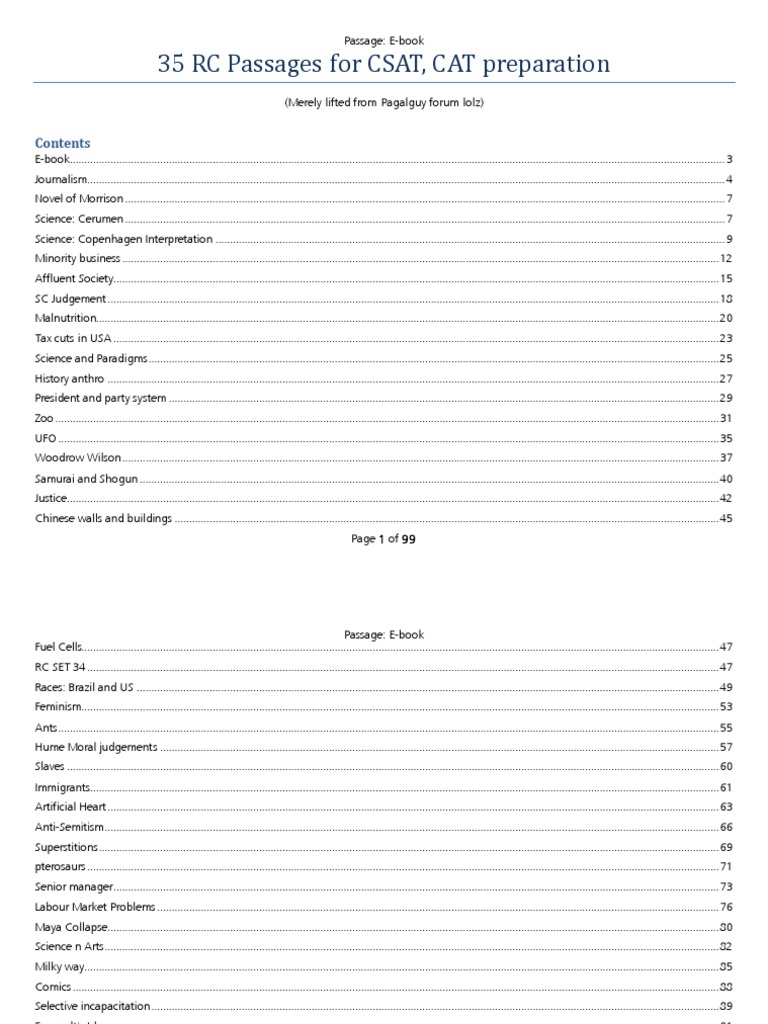 35 RC Passages for CSAT and CAT | PDF | Reality | Quantum Mechanics