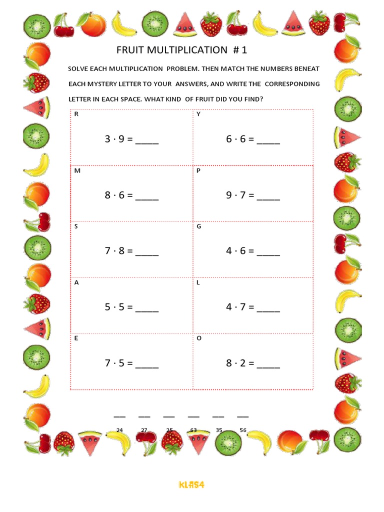 Fruit Multiplication | PDF | Edible Fruits | Fruit
