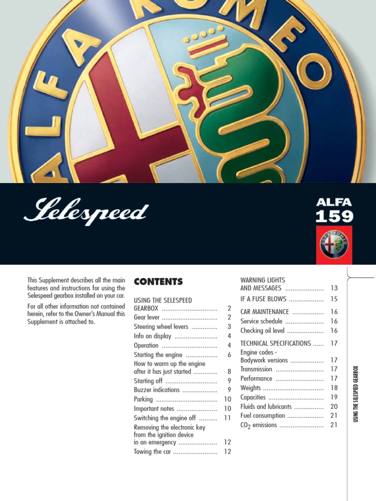 Selespeed Gearbox User Guide | PDF | Automatic Transmission ...