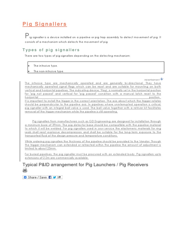 Pig Signaller Device Detects Pipeline Pig Movement | PDF | Pipeline ...