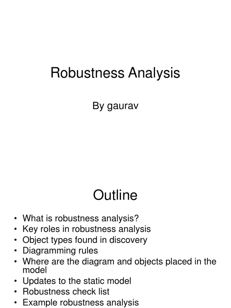Robustness Analysis Overview and Example | PDF | Object (Computer ...