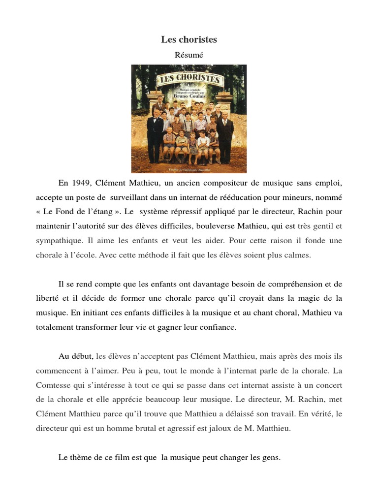 Les Choristes | PDF | Bien-être