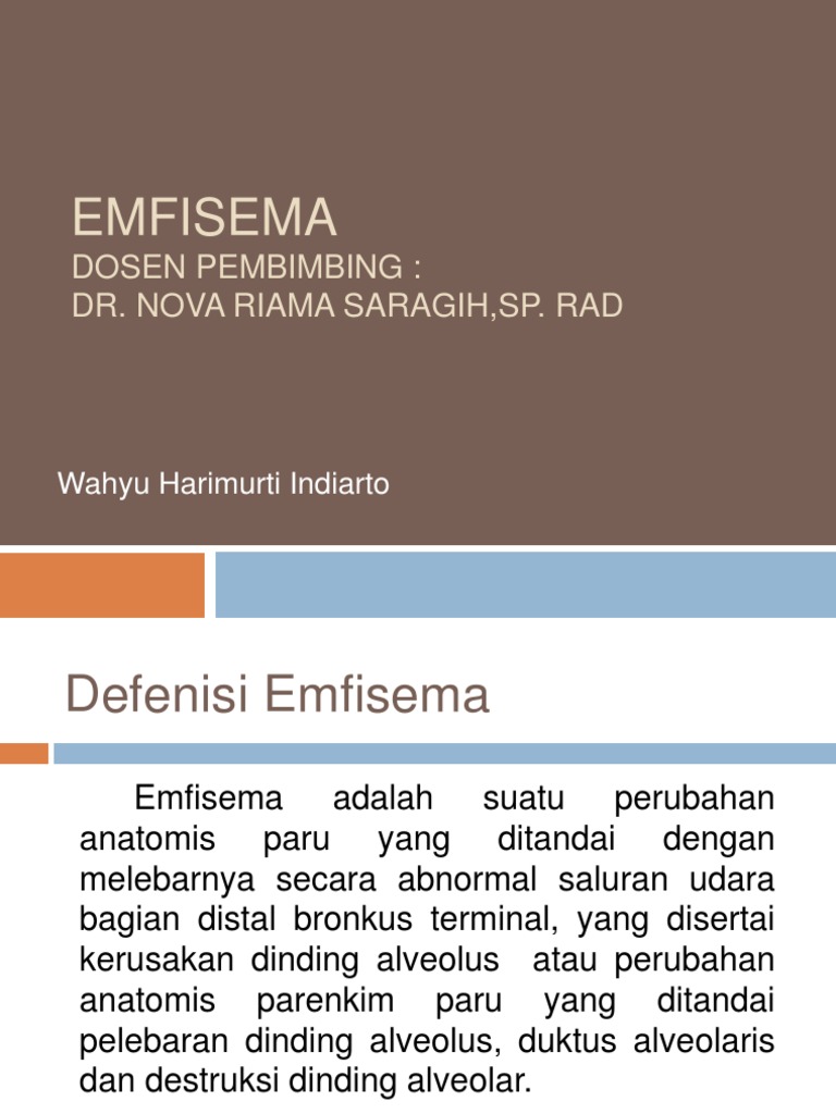 EMFISEMA | PDF | Kesehatan Holistik | Sains & Matematika