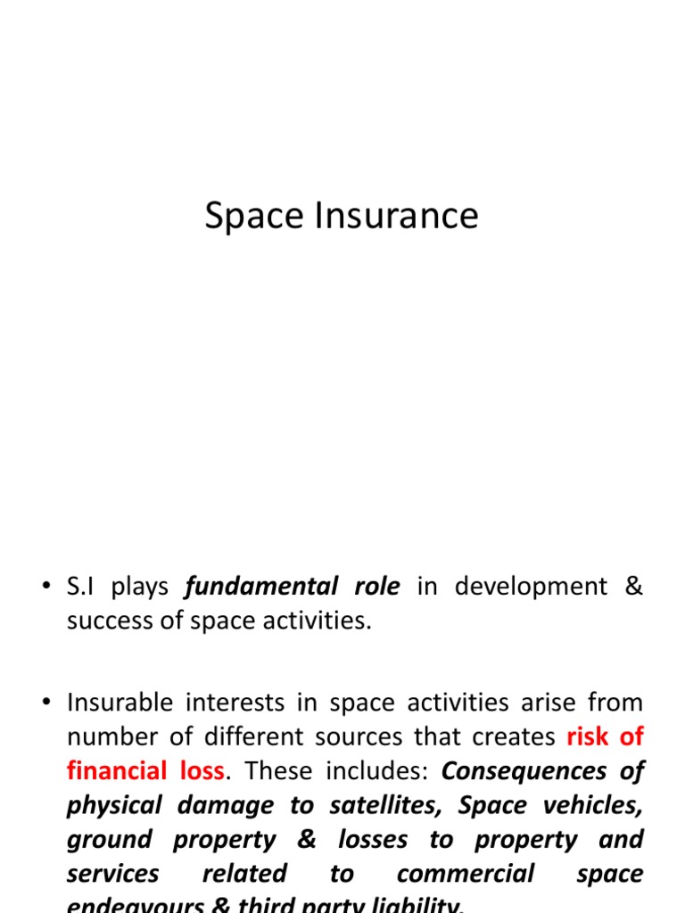 Space Insurance | Download Free PDF | Satellite | Liability Insurance