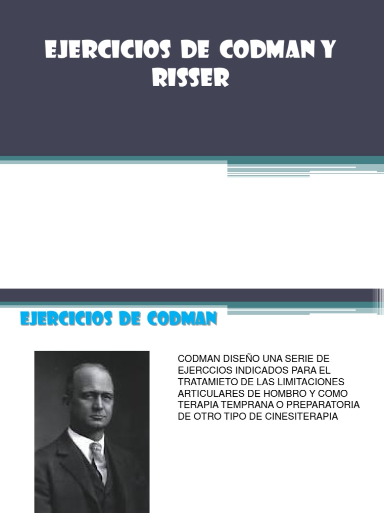 Ejercicios de Codman y Risser | Descargar gratis PDF | Pie | Hombro
