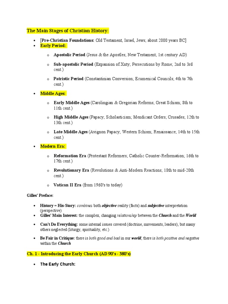 Church History | PDF | Calvinism | Arianism