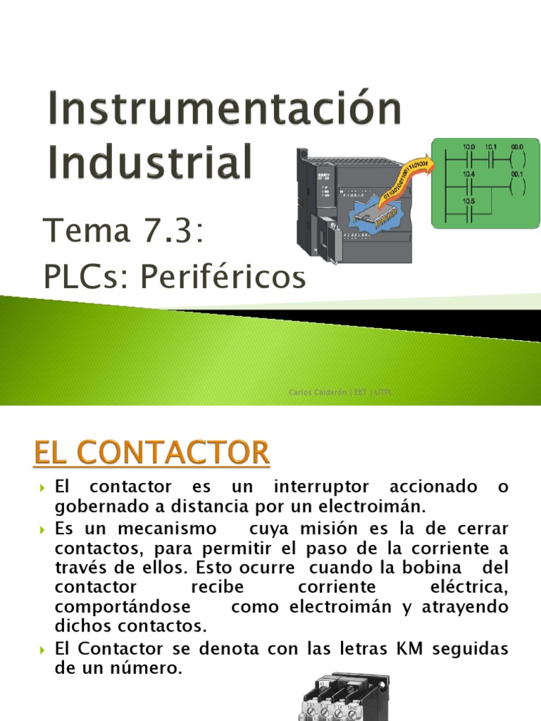 Tema 7.3 Periféricos de Los PLCs | PDF | Equipo eléctrico | Corriente ...